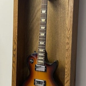 Guitar Display Case Solid Hardwood Electric Guitar Display | Etsy