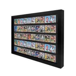 Baseball Card Display Case / Black 50 Ungraded Display Case Wall Mount ...