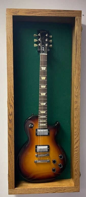 Guitar Display Case Solid Hardwood Electric Guitar Display - Etsy
