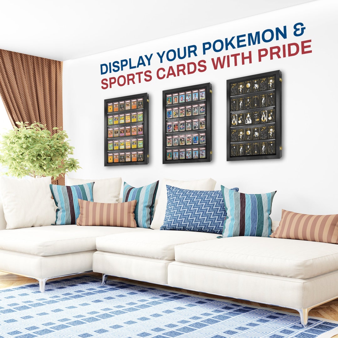 PENNZONI Sports Card Display Case, PSA Graded Card Display Case, Holds ...