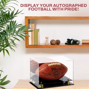 Acrylic Football Display Case With Black Acrylic Baseacrylic Football ...