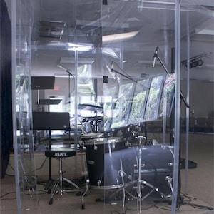 PENNZONI Drum Booth, Sound Room, Drum Shield, 6ft Tall, Crystal Clear ...