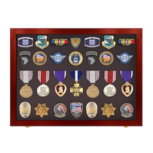 Pin Display Case & Medal Display / Shadow Box for Military / Police ...