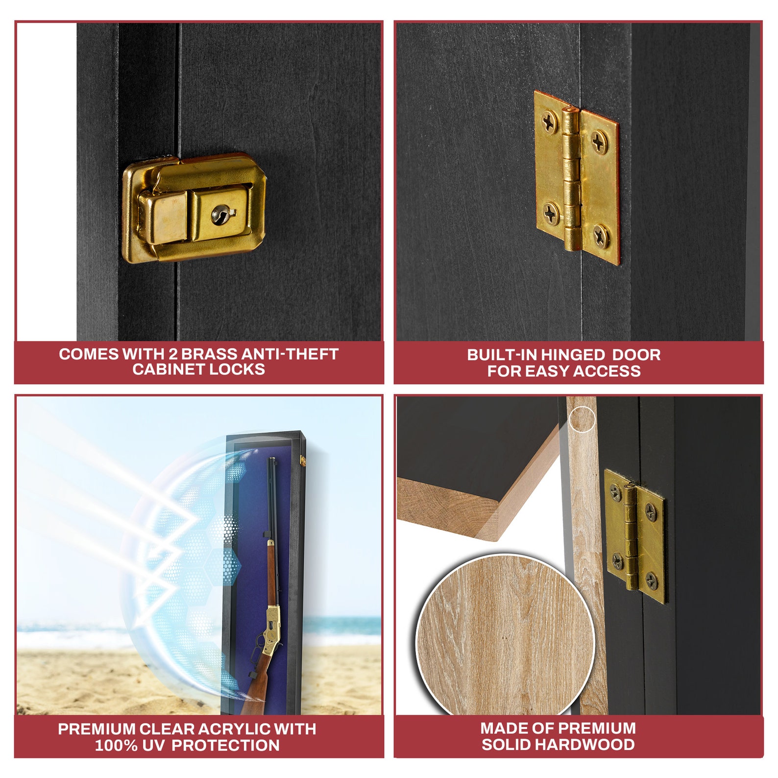 Rifle Gun Display Case All Wood With a Clear Acrylic Front - Etsy