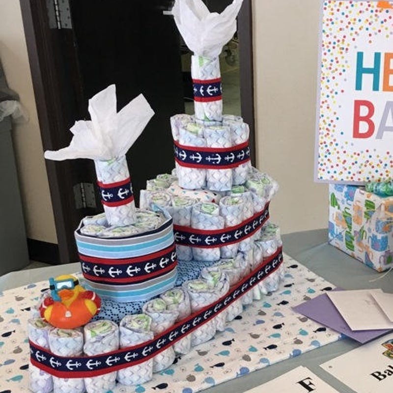 Boat Diaper Cake - Etsy