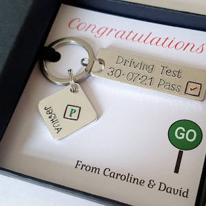 Driving Test Keyring, First Car Keyring With Name and Date, Driving ...
