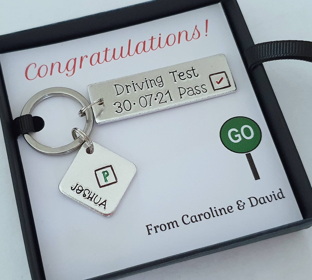 Driving Test Keyring, First Car Keyring With Name and Date, Driving ...
