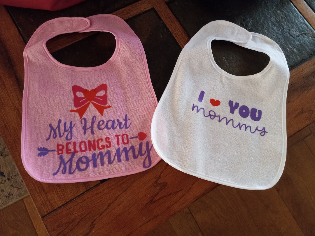 I Love Mommy Bibs - Etsy