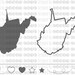 WEST VIRGINIA Svg, State Svg Files, West Virginia Vector, United States ...
