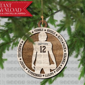 Football Ornament Cut File Football Svg Round Football SVG - Etsy