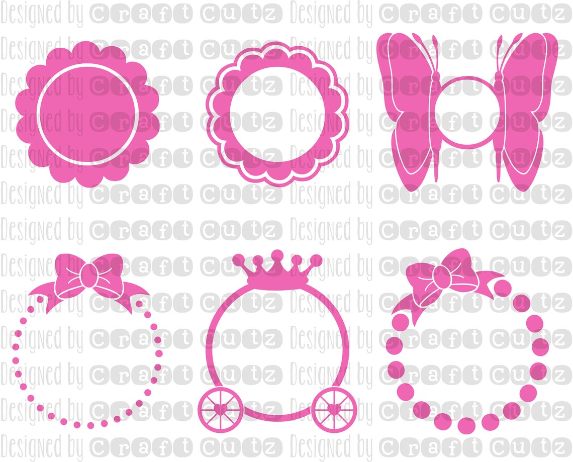 Girly Monogram Svg, Monogram Svg Set, Princess Svg, Bow Monogram SVG ...