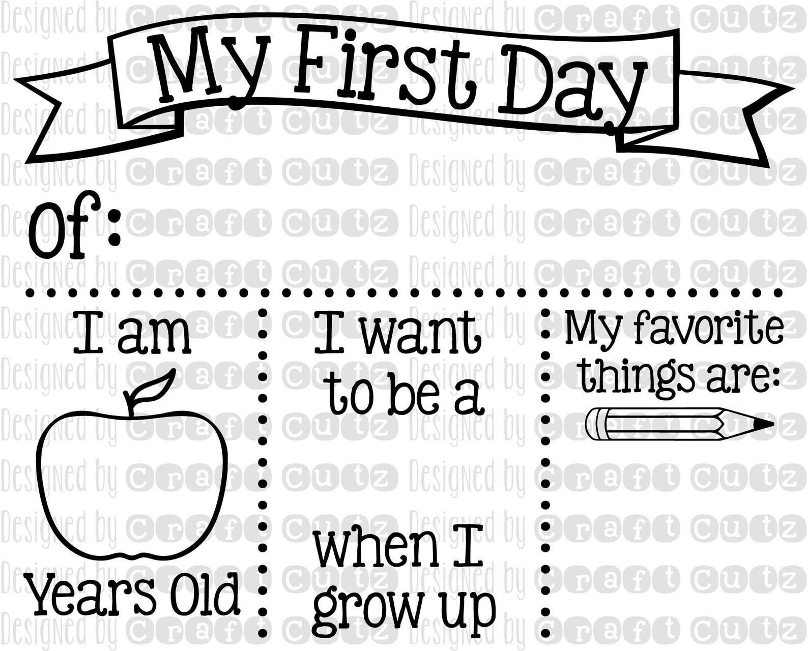 Back to School Board Svg, Digital Download, First Day of School Cut ...