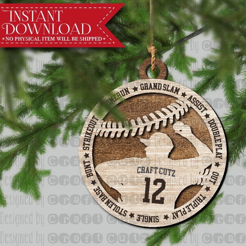 Baseball Christmas Svg - Etsy