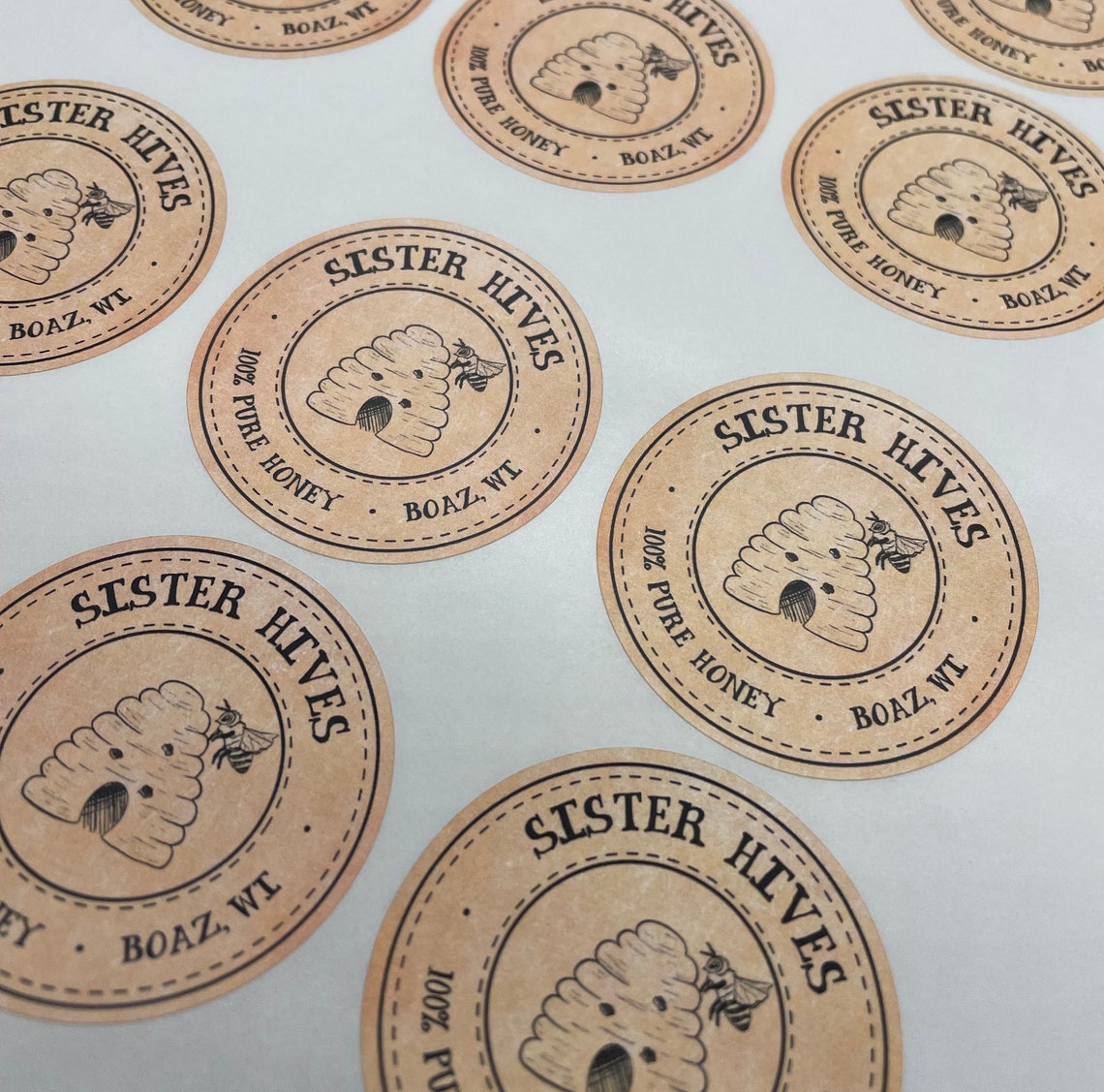 CUSTOM Honey Labels Customized Round Honey Stickers Custom - Etsy