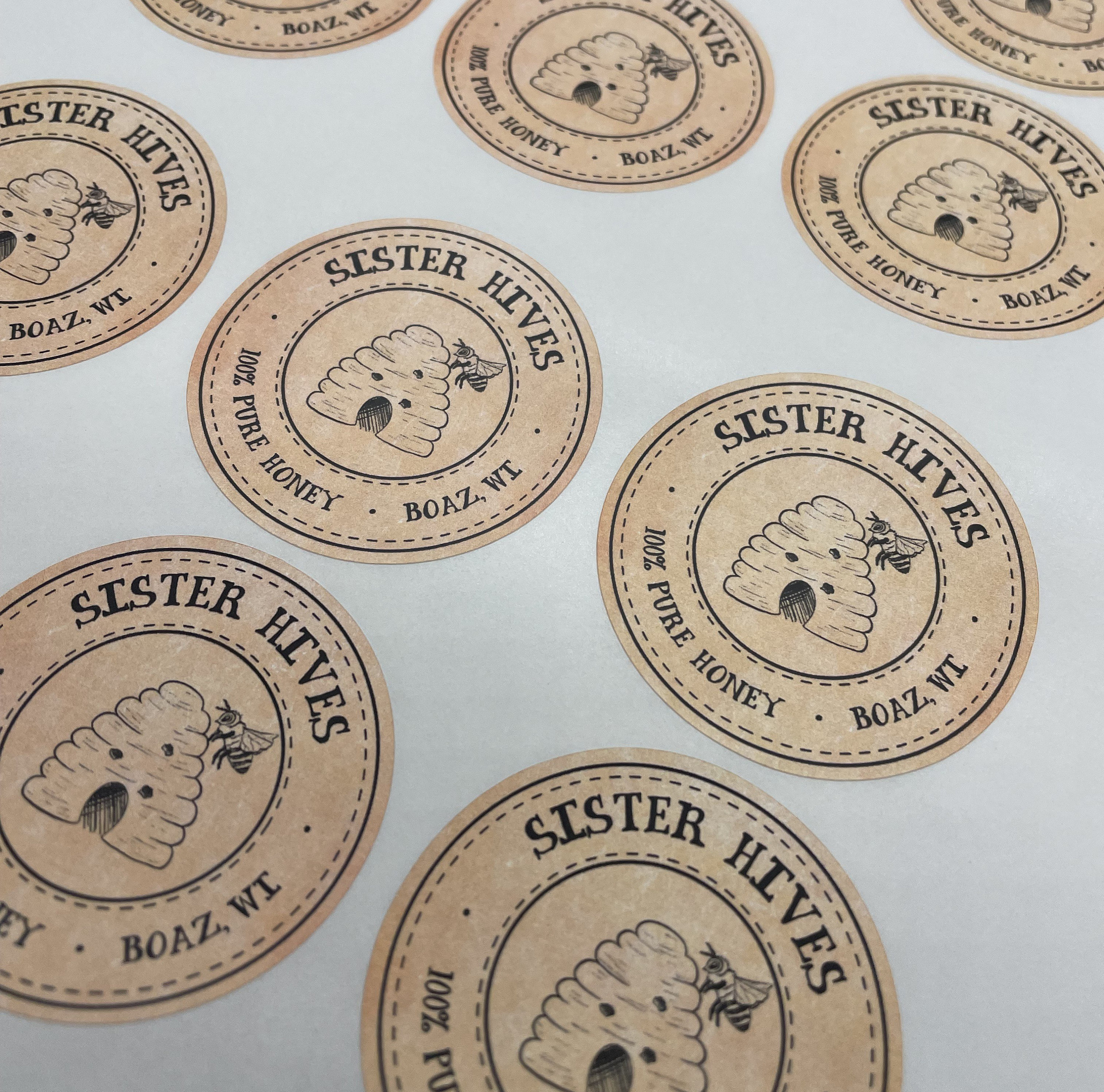 CUSTOM Honey Labels Customized Round Honey Stickers Custom - Etsy