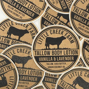 Custom Tallow Label, Whipped Tallow Label, Grass Fed Cow Label, Beef ...