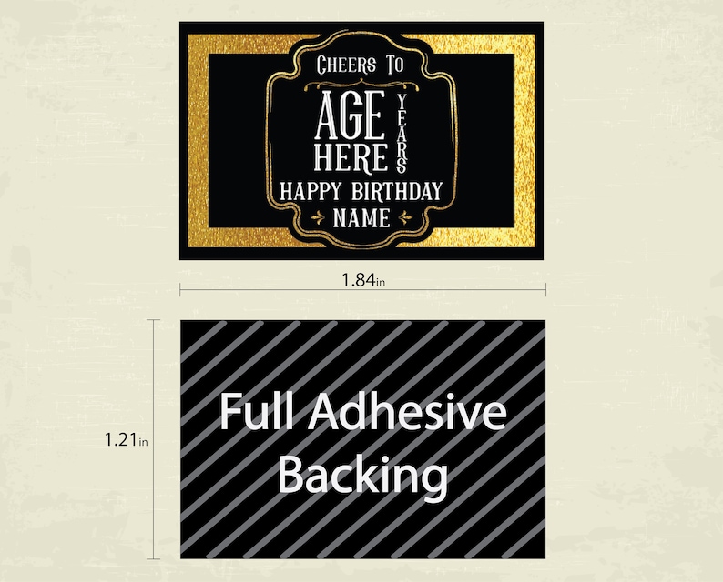 Custom Birthday Match Box Labels Waterproof Milestone Cigar - Etsy