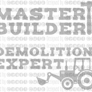 Father and Son SVG, Brother Svg, Master Builder, Demolition Expert ...