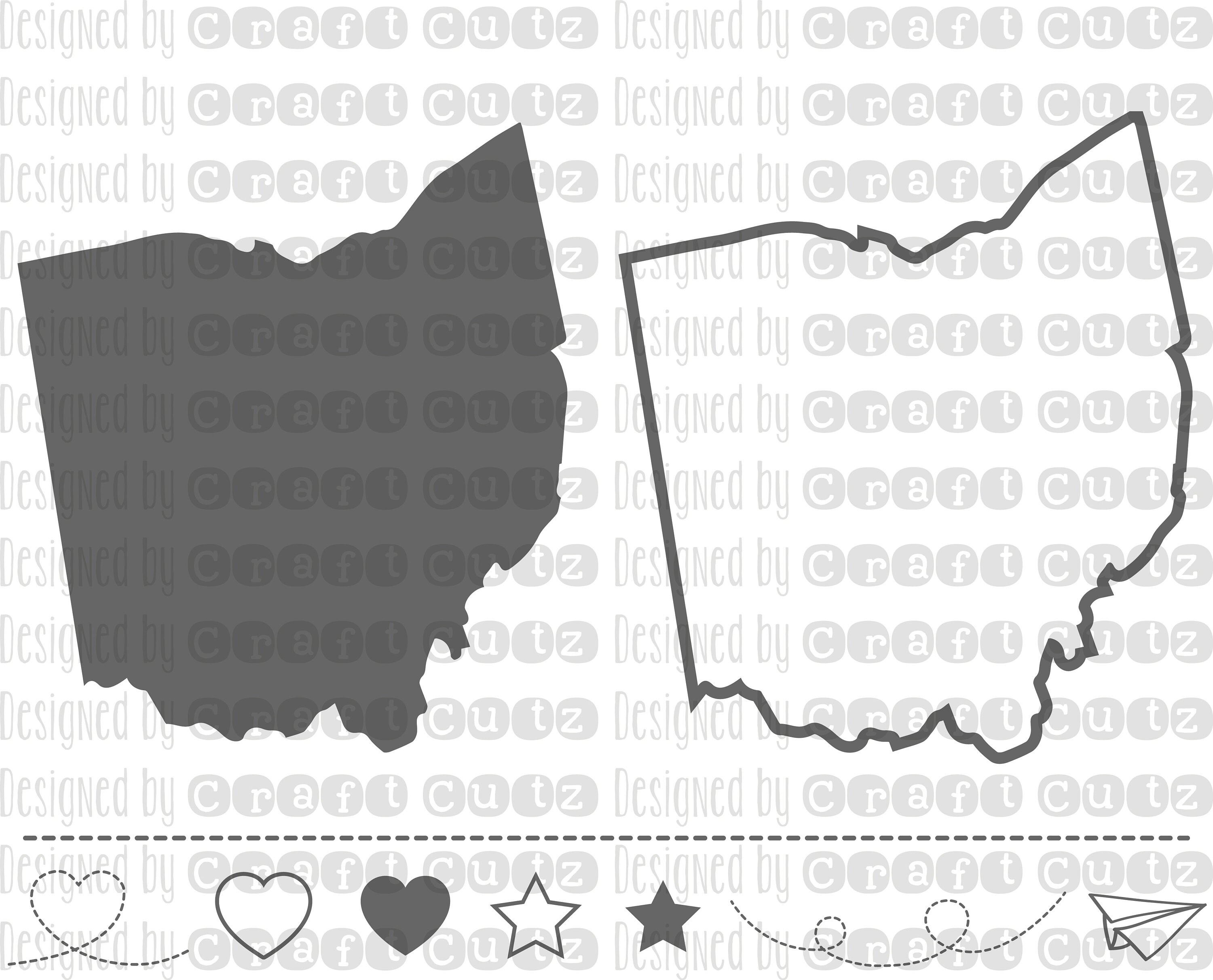 OHIO Svg State Svg Files Ohio Vector United States Svg - Etsy