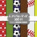 Sports Digital Paper Set, INSTANT DOWNLOAD, Baseball, Football ...