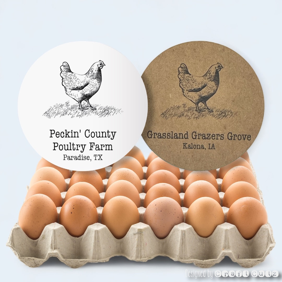 Custom Egg Carton Labels, Personalized Farm Label, Homestead Labels ...