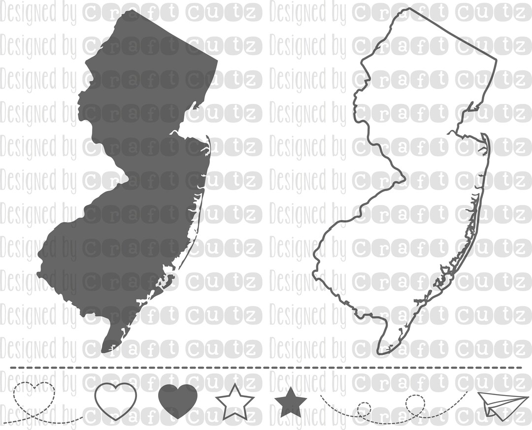 NEW JERSEY Svg, State Svg Files, New Jersey Vector, United States Svg ...