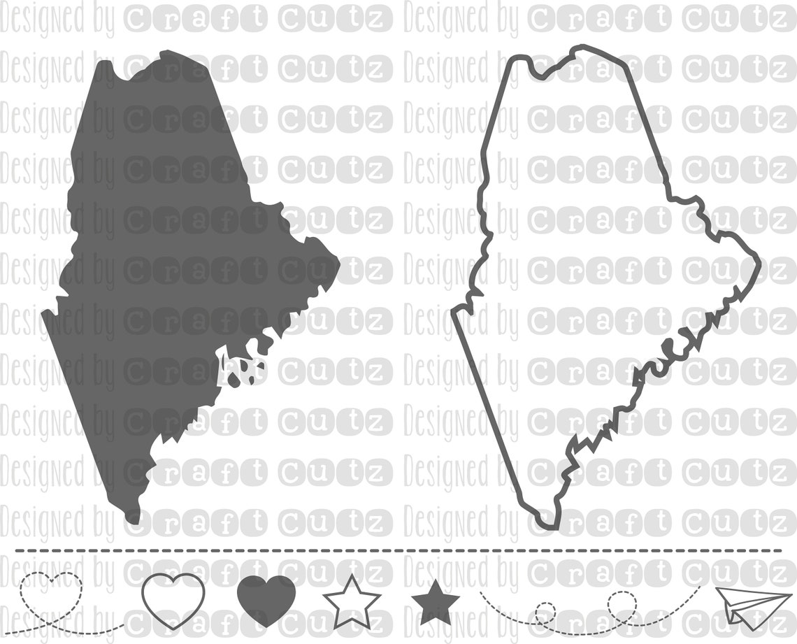 MAINE Svg, State Svg Files, Maine Vector, United States Svg, State Clip ...