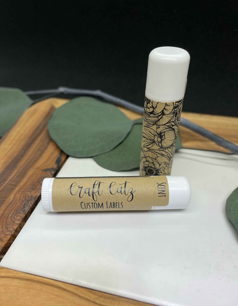 Custom Lip Balm Balm Labels Kraft Paper Labels Waterpeoof - Etsy