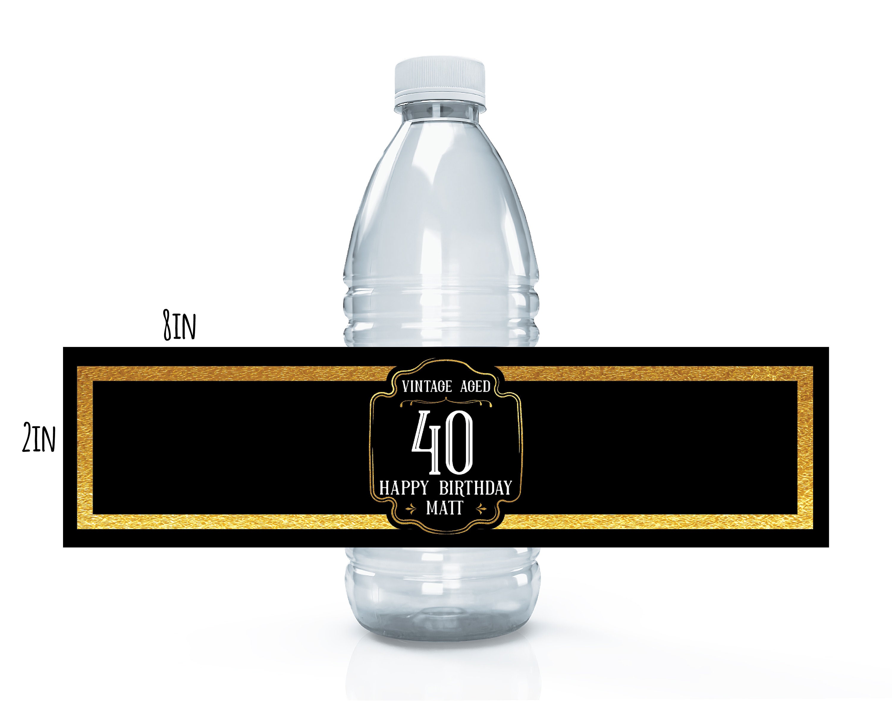 Custom Birthday Water Bottle Labels Custom Milestone Bottle - Etsy