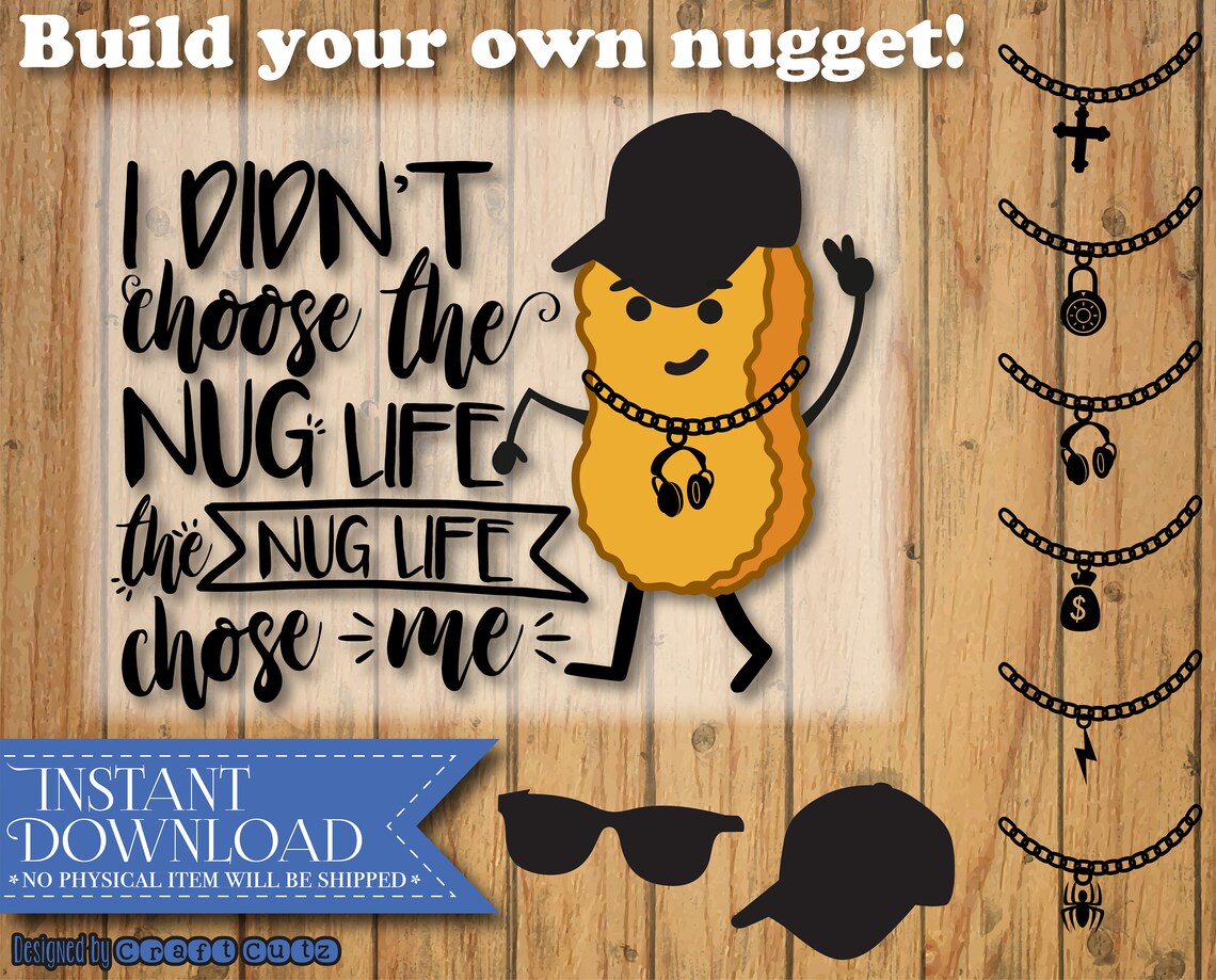 Nug Life SVG Cute Chicken Nugget Svg Hip Toddler Cut File - Etsy UK