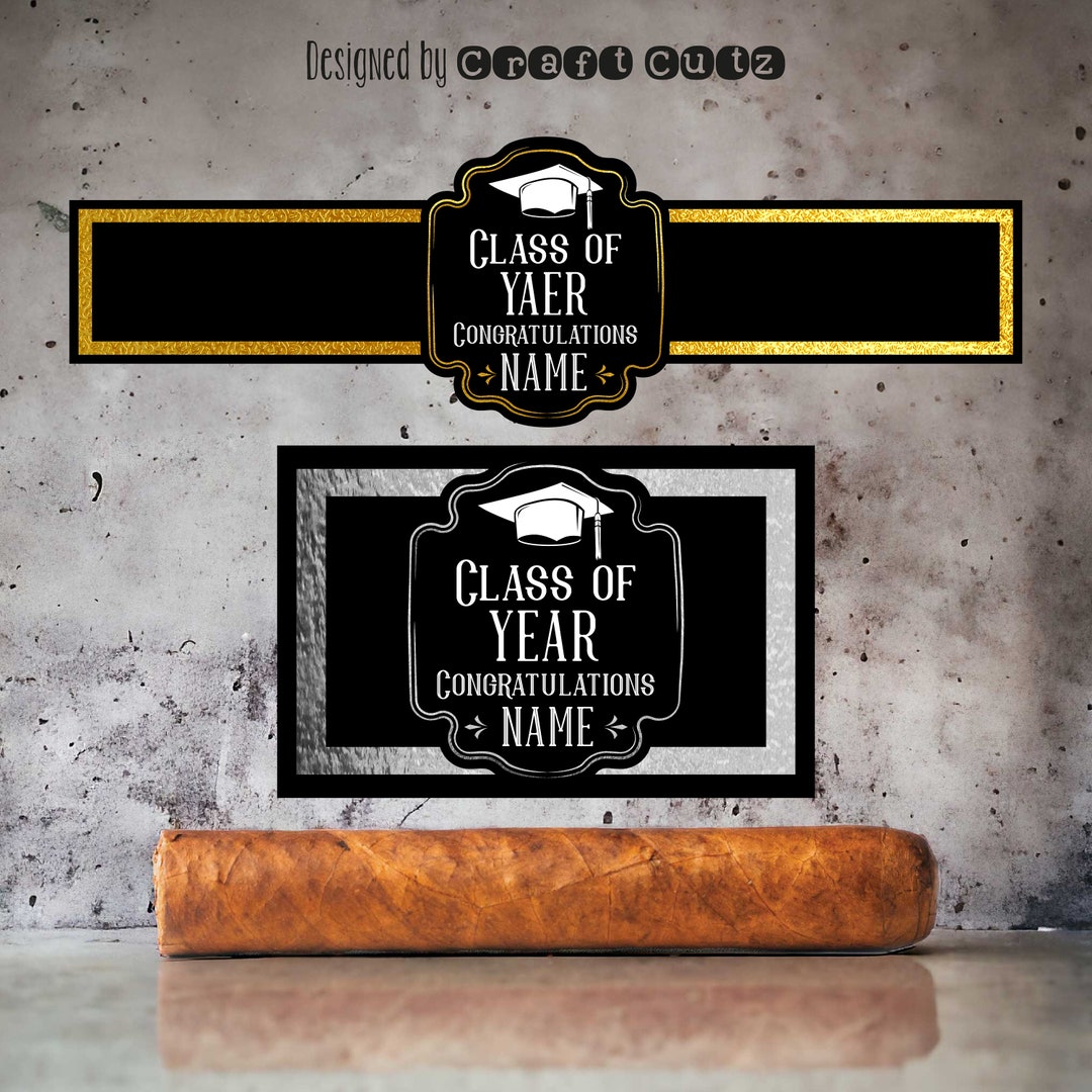 Custom Graduation Cigar Labels, Custom Grad Cigar Labels, Class of ...