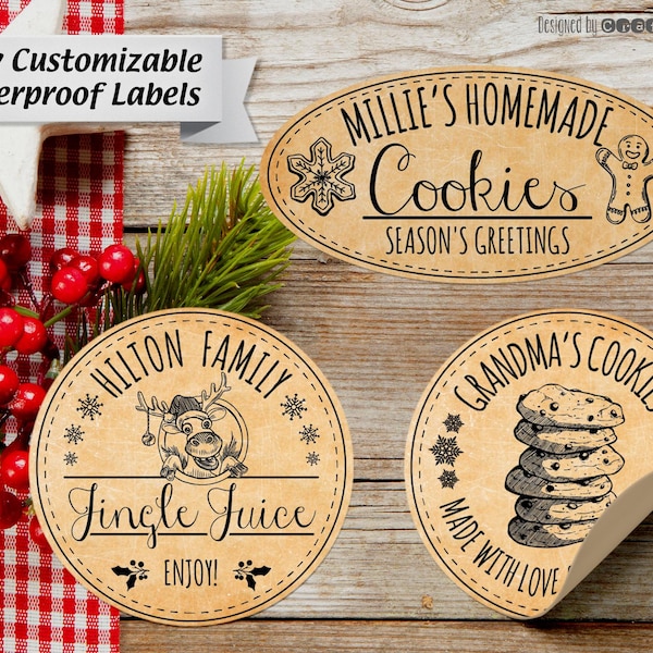 Holiday Jam Labels - Etsy