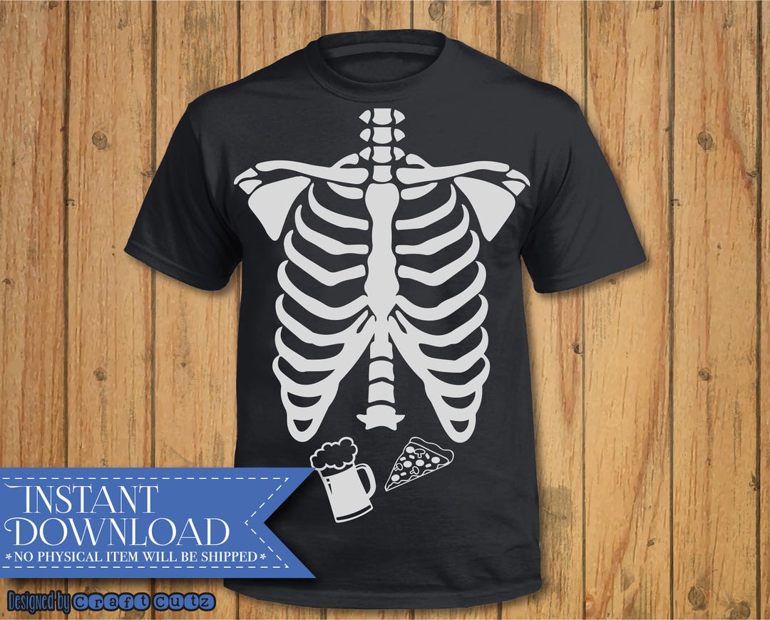 Dad Xray Svg, Man Skeleton Svg, Dad Skeleton Halloween Svg, Pizza and ...