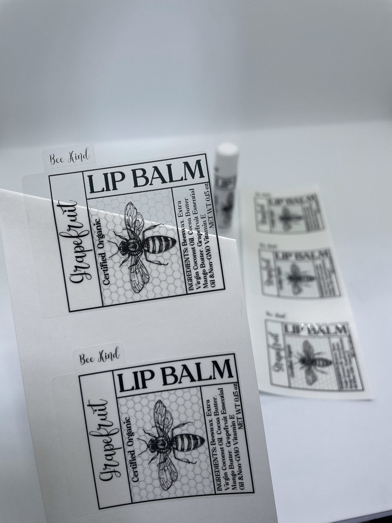 Custom Lip Balm Balm Labels, Kraft Paper Labels, Waterproof Labels ...