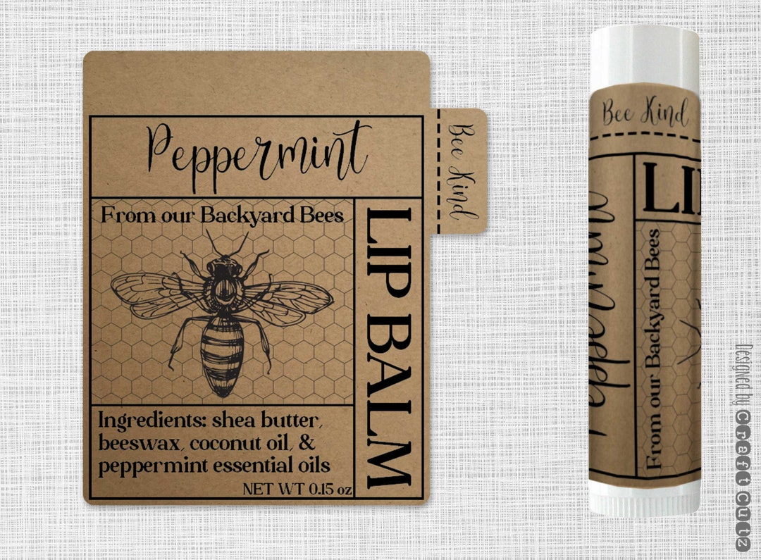 Custom Lip Balm Balm Labels, Kraft Paper Labels, Waterpeoof Labels ...