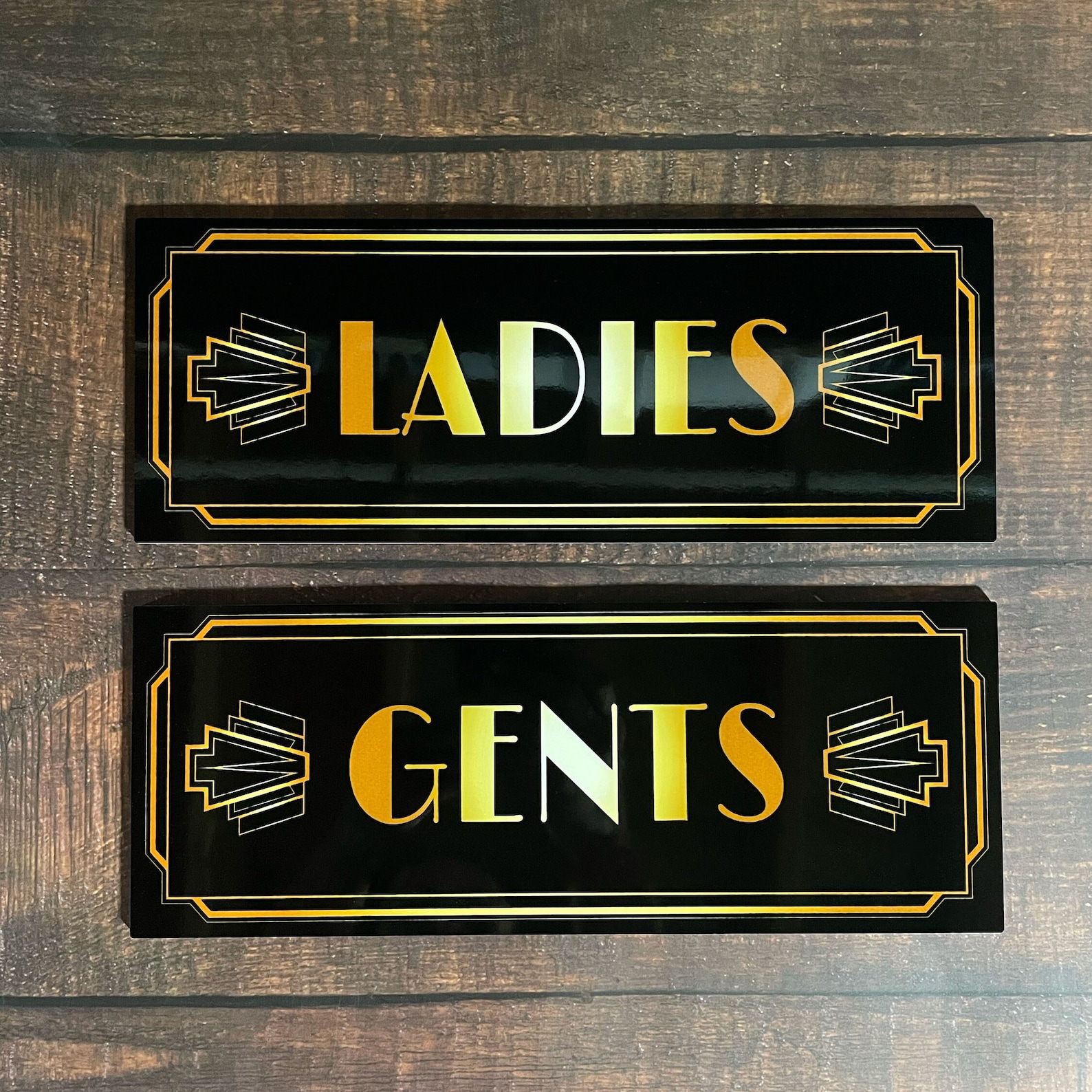 LADIES and GENTS Signs, Gatsby Wedding Restroom Signs, Art Deco Signs ...