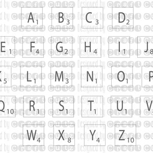 Letter Tile Svg, DIY Letter Tiles, Letter Wall Stencil, Alphabet ...