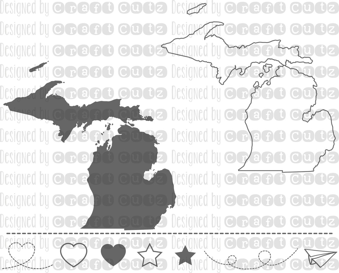 MICHIGAN Svg State Svg Files Michigan Vector United States - Etsy