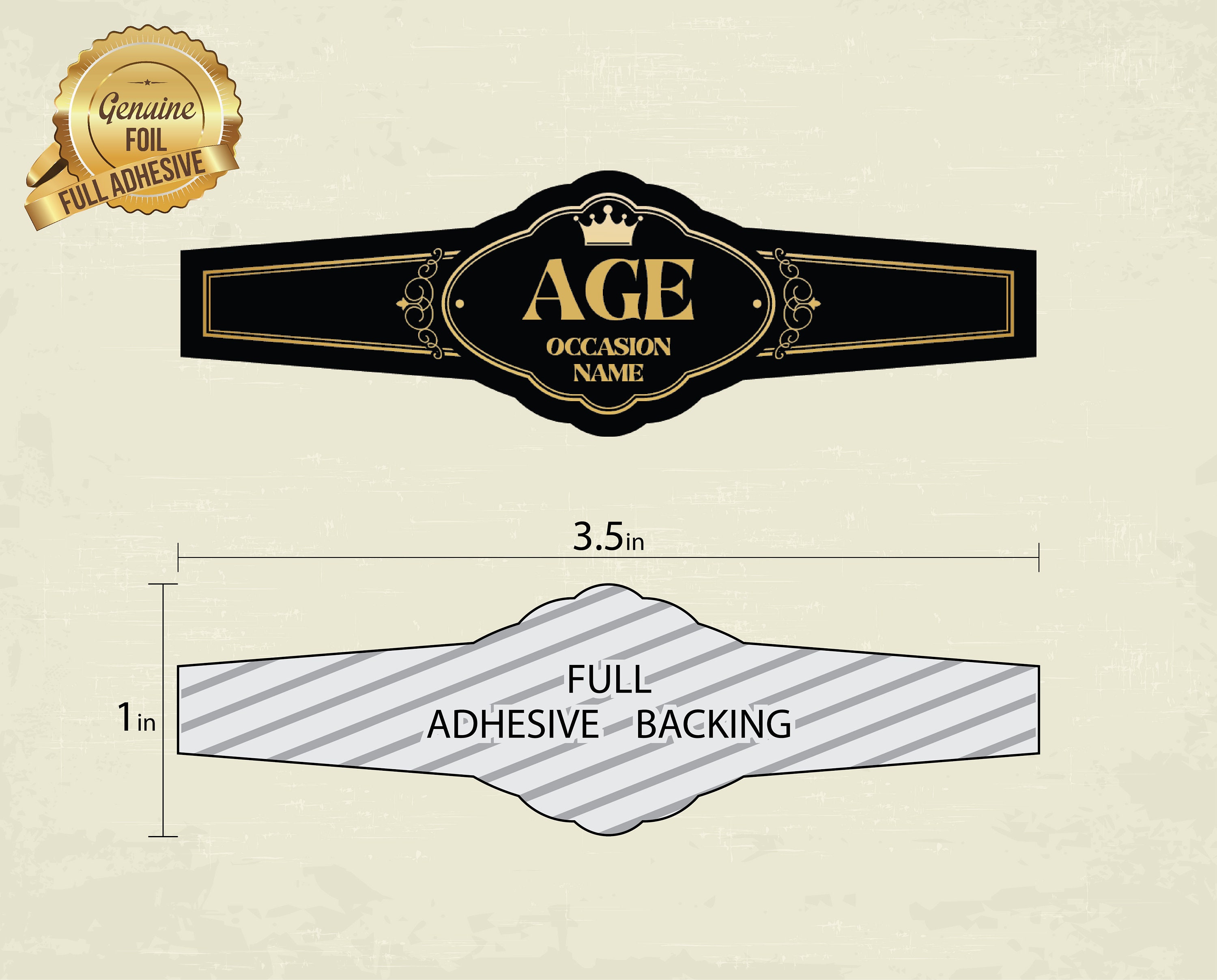 Custom Foil Cigar Labels Custom Milestone Cigar Labels Full - Etsy