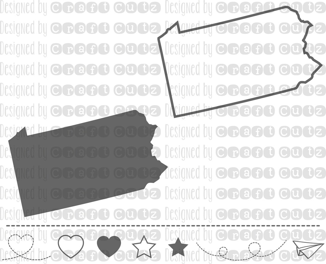 PENNSYLVANIA Svg, State Svg Files, Pennsylvania Vector, United States ...