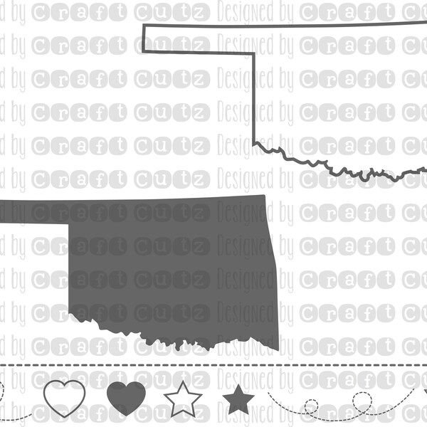 Oklahoma Outline Svg - Etsy