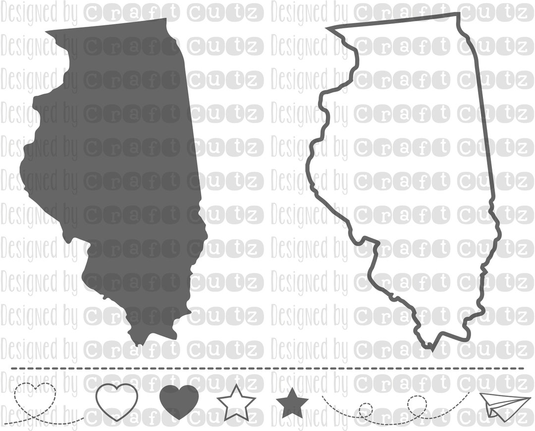 ILLINOIS Svg, State Svg Files, Illinois Vector, United States Svg ...