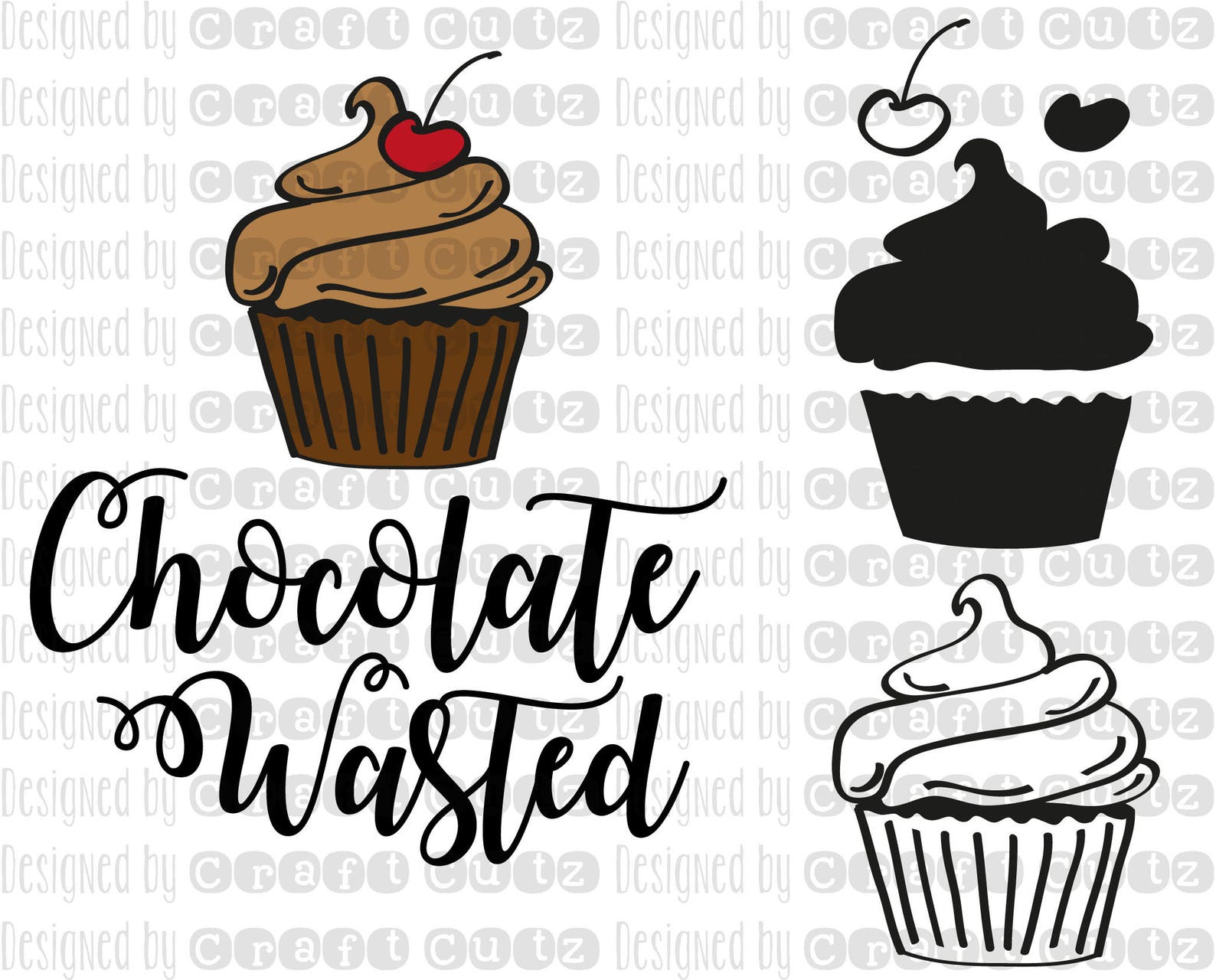 Chocolate Wasted Svg Cupcake Svg Mom and Toddler Svg DIY - Etsy
