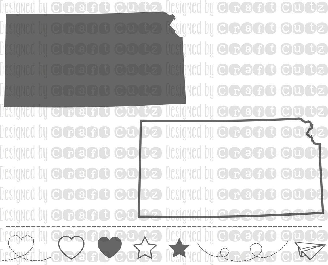 KANSAS Svg State Svg Files Kansas Vector United States Svg | Etsy