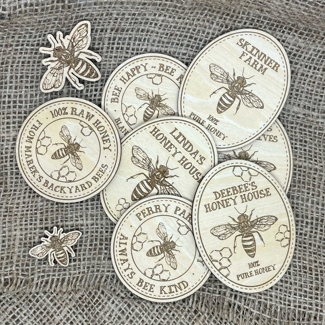 Custom Engraved Wood Honey Beekeeper Logo Signage - Personalized Wooden ...