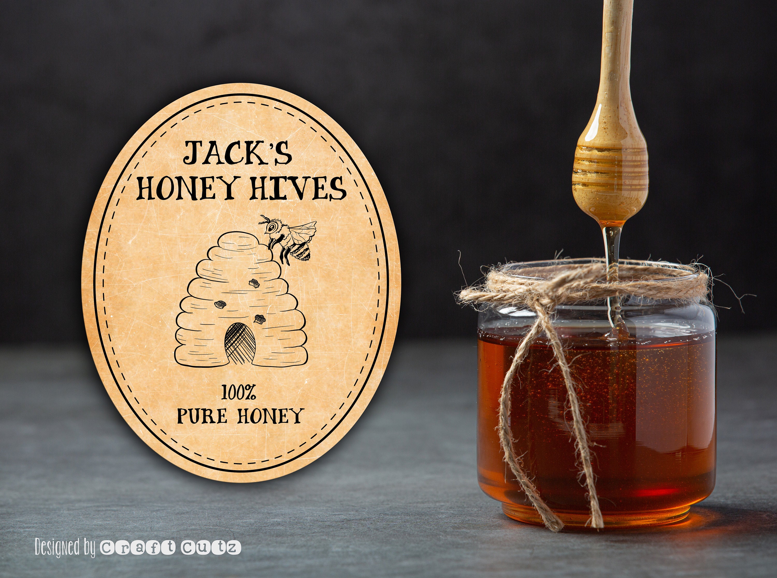 CUSTOM Honey Labels Customized Round Honey Stickers Custom - Etsy