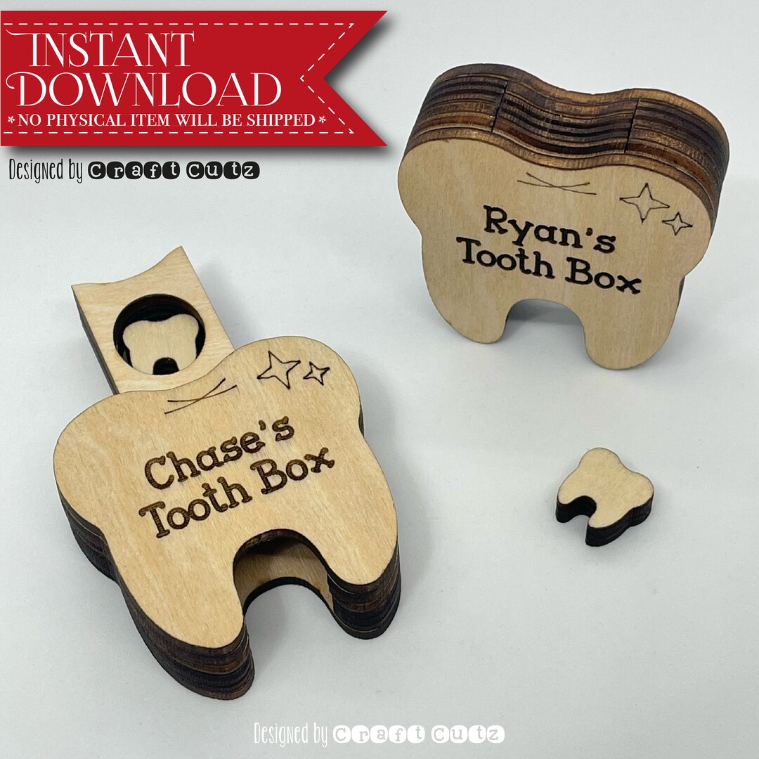 Tooth Fairy Box SVG, Laser Ready Tooth Box, First Tooth Cut File, Lost ...
