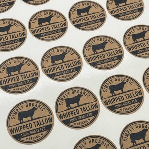 Custom Tallow Label, Whipped Tallow Label, Grass Fed Cow Label, Beef ...