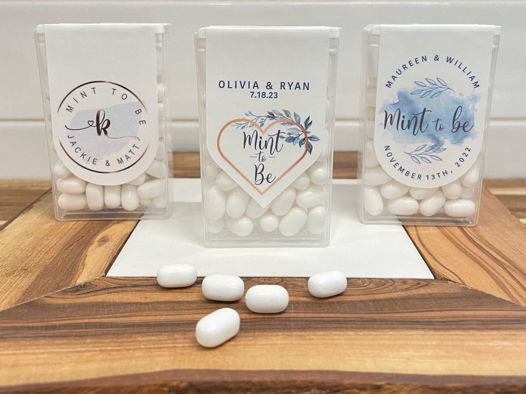 Custom Wedding Favor, Mint to Be Wedding Favors, Wedding Mint Labels ...