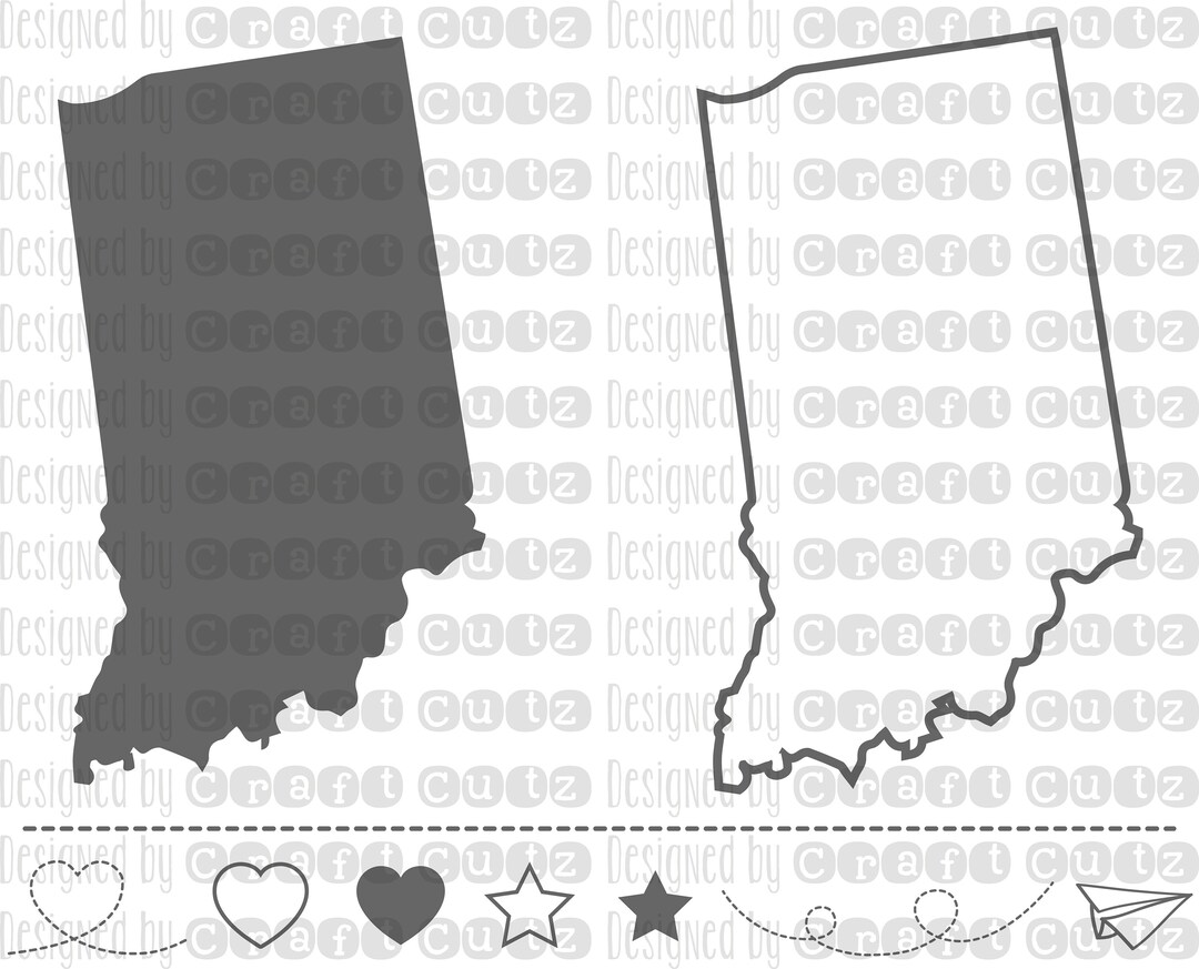 INDIANA Svg, State Svg Files, Indiana Vector, United States Svg, State ...